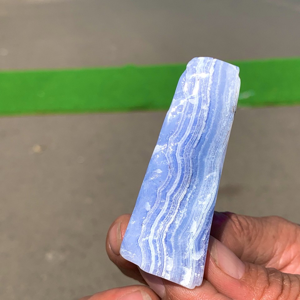 43G Natural Blue striped agate Crystal Chunks piece form Mineral ...