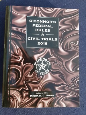 O'Connor's Federal Rules - Civil Trials 2018 | eBay
