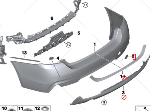 NEW BMW 4 F32 M REAR BUMPER TOW HOOK EYE CAP COVER 51128060849 ORIGINAL ...