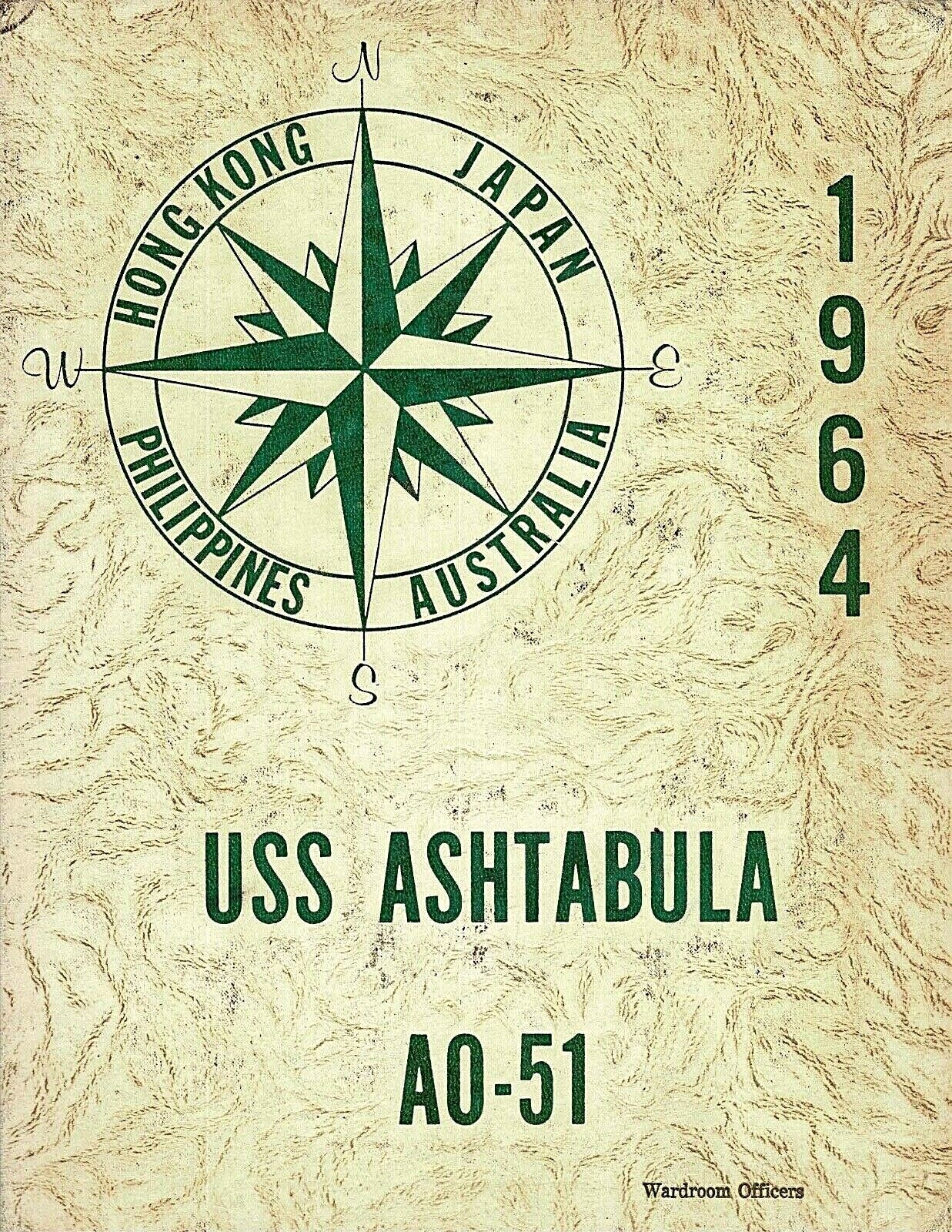 USS ASHTABULA AO-51: Cruise Book 1964 by USN 1965 HC 1Ed Vietnam RARE ...