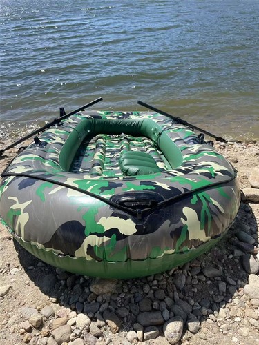 kayaking Inflatable 2-4Person Floating Boat Raft Set camo air boat ...