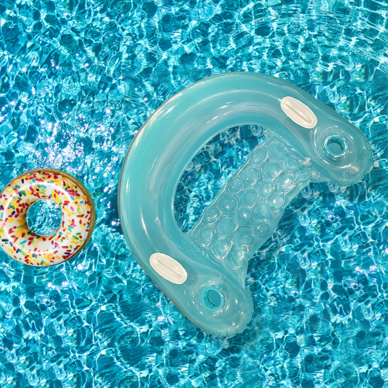 PVC Pool Water Lounger Floating Chair Adult Inflatable Swimming Float ...