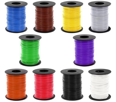 Litze Kabel 0,14mm² LIY Kupferschaltlitze 100 Meter auf Spule 10 Farben ...