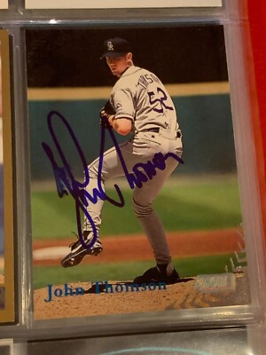 JOHN THOMSON AUTOGRAPHED SIGNED 1998 TOPPS STADIUM CLUB CARD ROCKIES ...