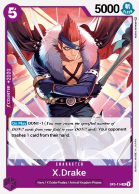 X Drake - OP01-114 - R - Foil x1 - OP-01: Romance Dawn - NM-Mint - OP ...