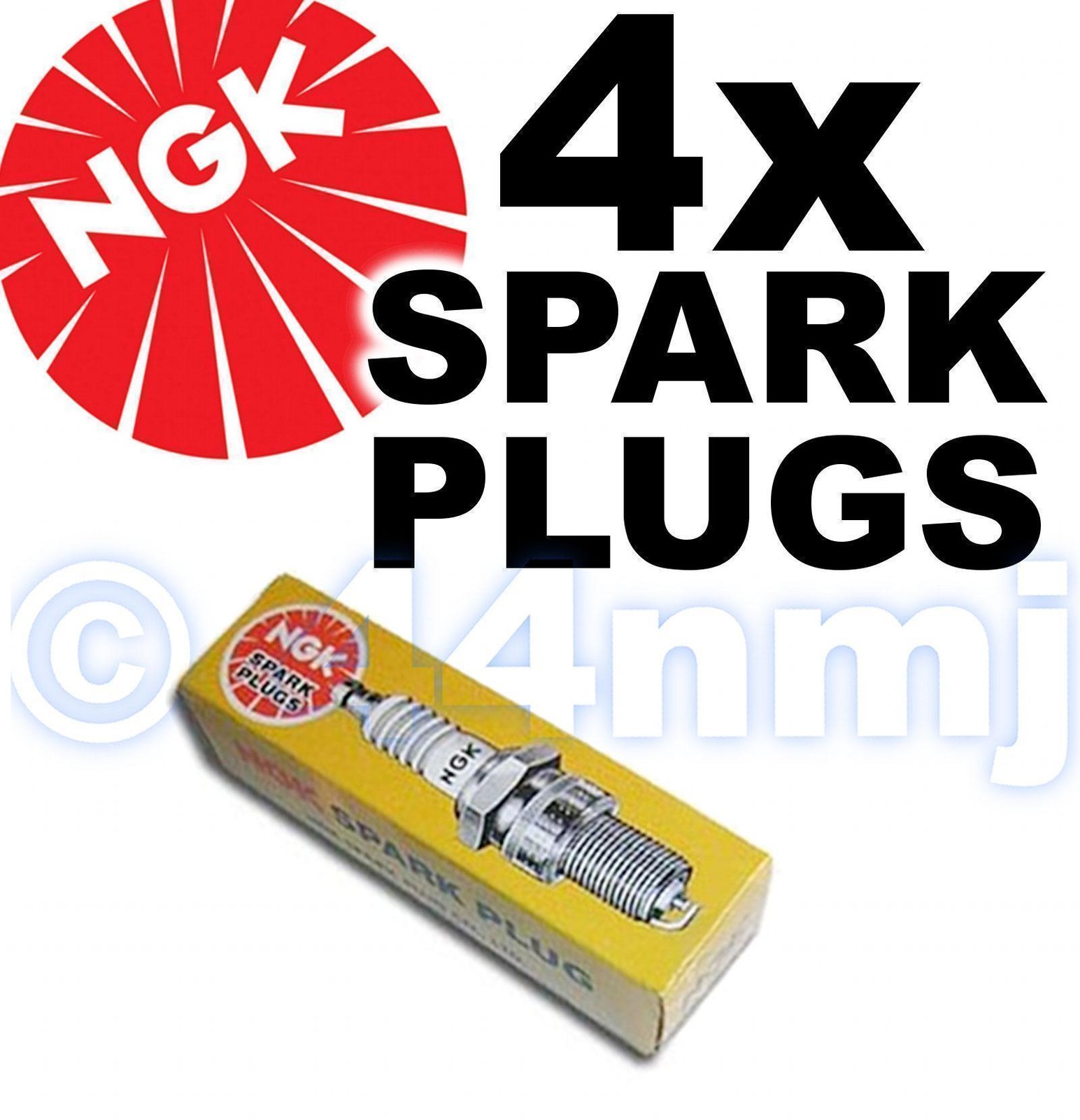4 Pack GENUINE NGK Replacement SPARK PLUGS DCPR7EA-9 Stock No. 6651 ...