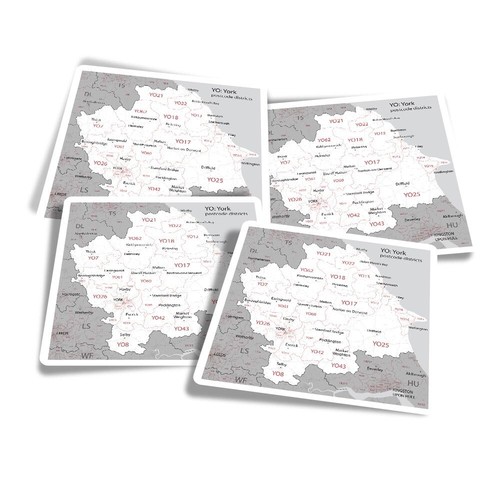 4x Vinyl Stickers York District #55624 | eBay