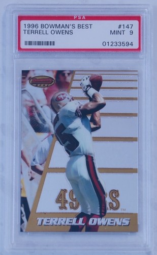 1996 Bowman’s Best Terrell Owens Rookie RC #147 PSA 9 Mint HOF 49ers | eBay