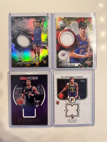 NBA Patch/Jersey Cards Lot of 4 RCs, game worn, Topps, NBA Hoops | eBay