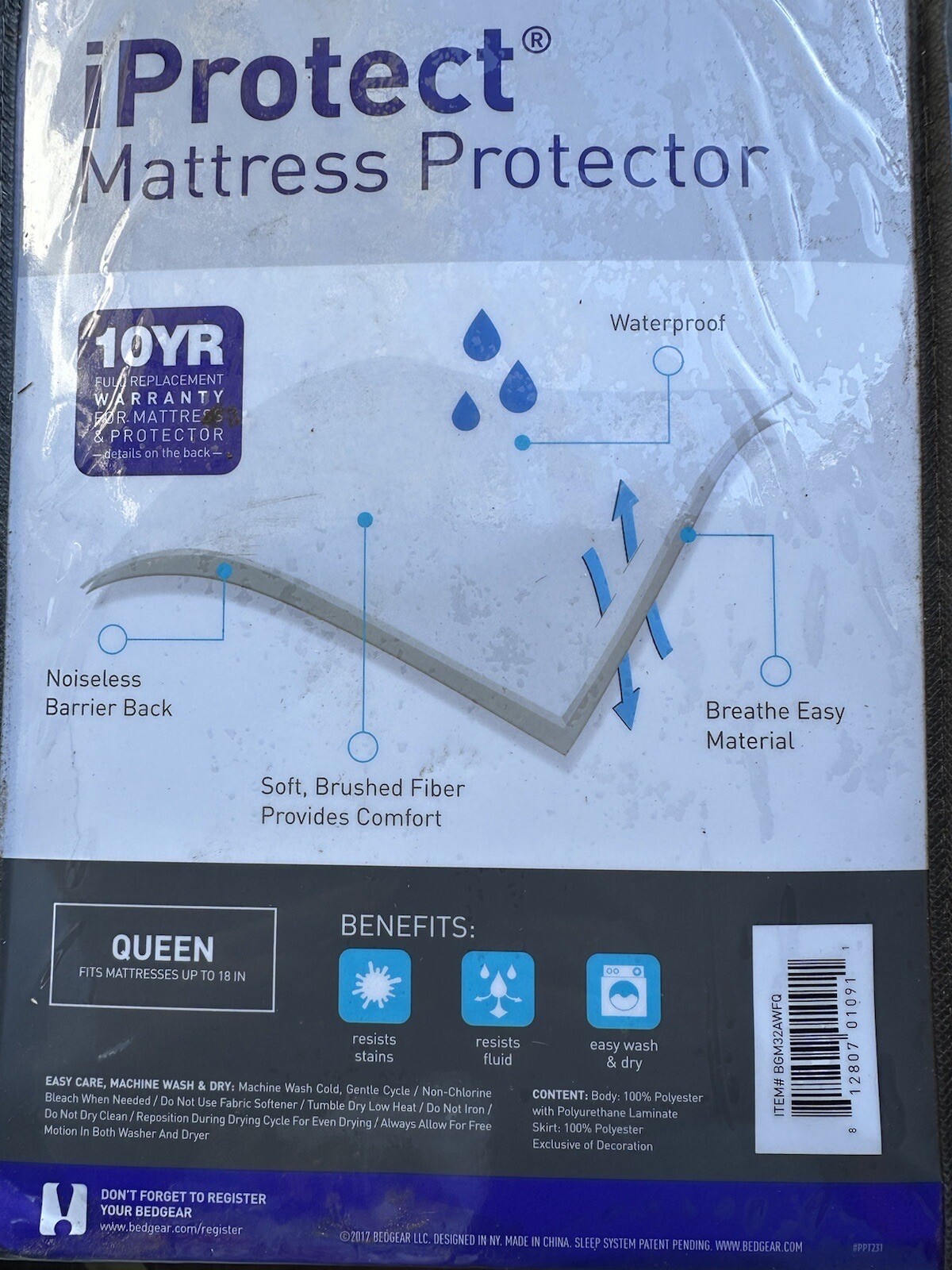 Bedgear iProtect Queen Waterproof Mattress Protector for sale online | eBay