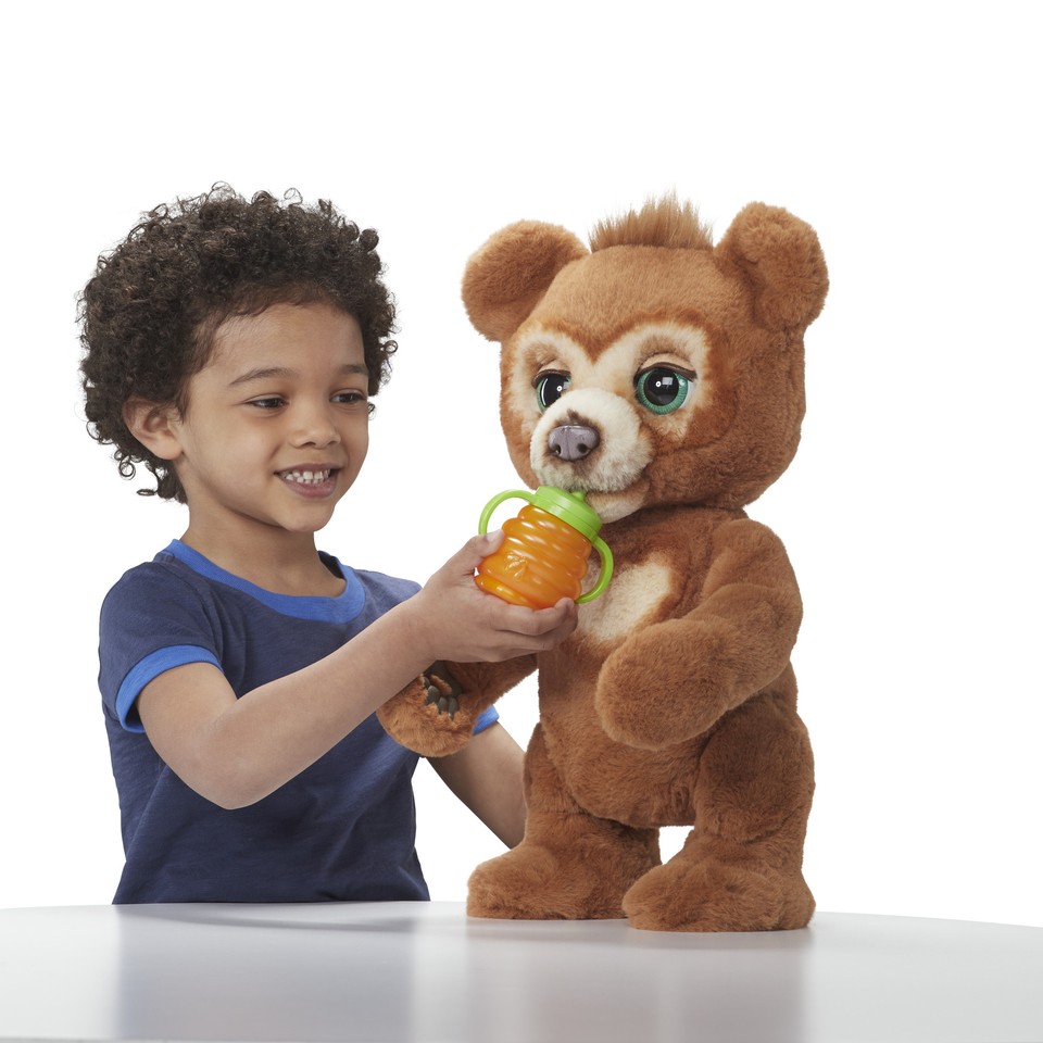 furReal Interactive Brown Cubby The Curious Bear Interactive Plush Toy ...