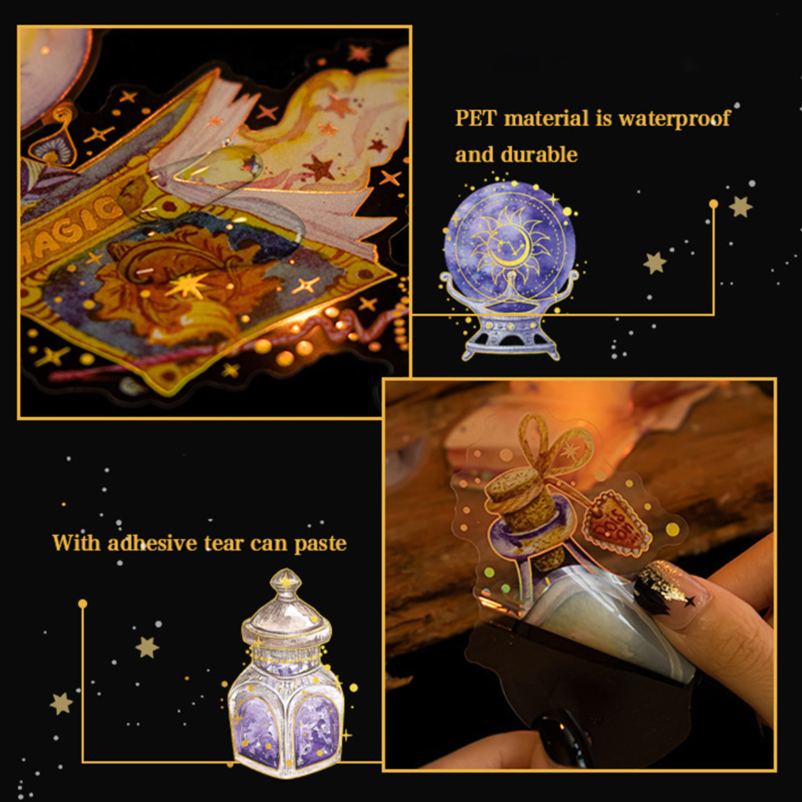 10pcs Decoration Sticker Delicate Texture Ornamental Pet Vintage Owl ...