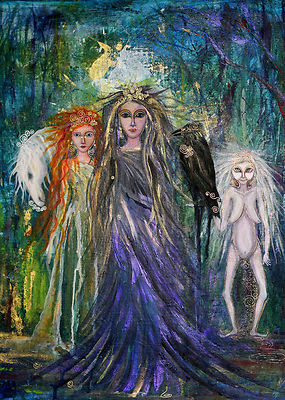The Morigu (The Morrigan Triple Goddess) Greeting Card - 3 options ...