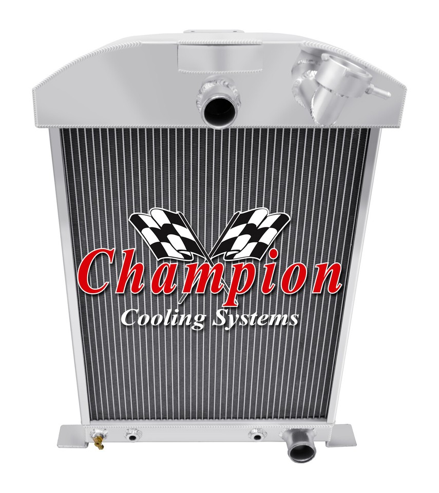 DR Champion 3 Row Radiator Chevy Config for 1933 1934 Ford Cars V8 ...