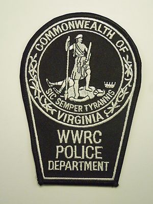 Vintage Commonwealth of Virginia WWRC Police Department Iron On Patch ...