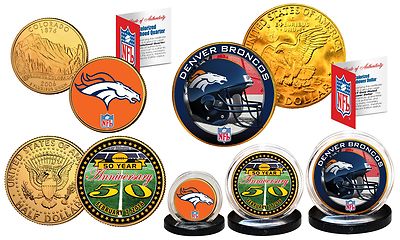 DENVER BRONCOS 50th ANNIVERSARY SUPER BOWL NFL Legal Tender U.S Coin ...
