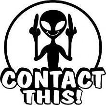 ALIEN flipping CONTACT THIS VINYL Decals Sticker BUY 2 GET 1 FREE | eBay