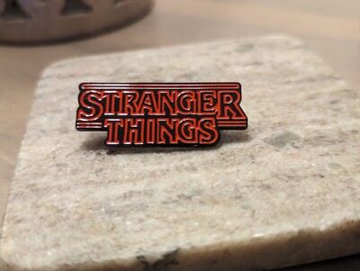 Netflix Stranger Things Vintage Logo Enamel Jacket Backpack Pin Horror ...