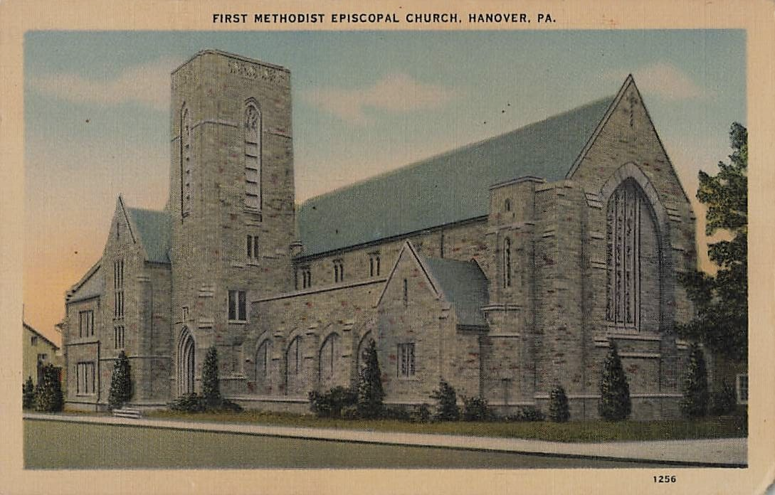 Postcard First Methodist Episcopal Church Hanover Pennsylvania PA | eBay