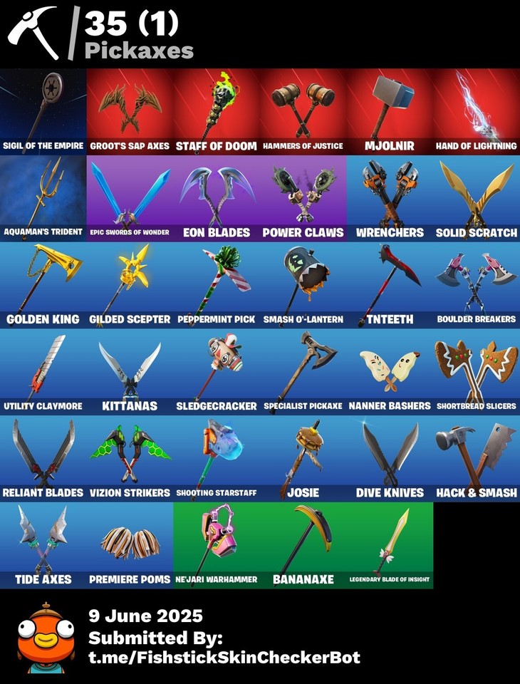 💻FN Gold Midas, Deadpool, Mandalorian, Marvel, Agent Peely, Jules(29 ...