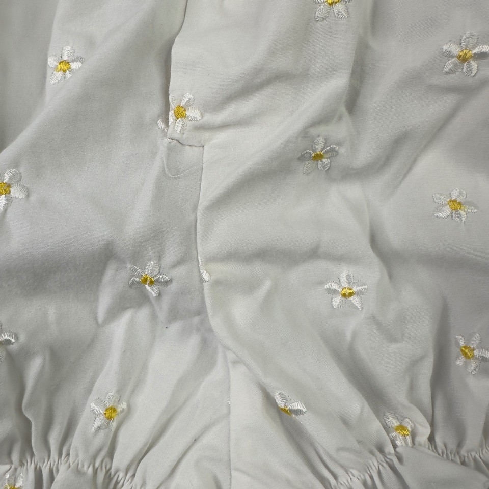 Vintage Baby Togs Romper 6M White Daisy Plaid Gingham Ruffle Cottagecore Classic | eBay