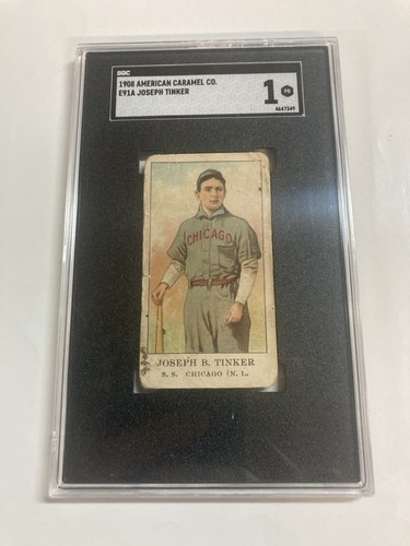 Sgc 1 1908 American caramel E91 – A Joseph Tinker Chicago Cubs | eBay