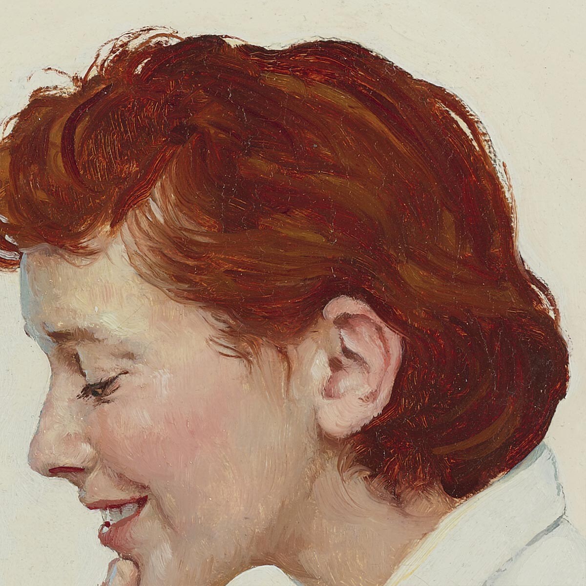 32W"x24H" WHISPERING by NORMAN ROCKWELL - SKIPPY PEANUT BUTTER CHOICES ...
