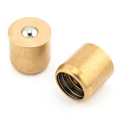 2pcs 25mm x 25mm Brass Spring Ball Valve Press Push Fit Oil Oiler ...