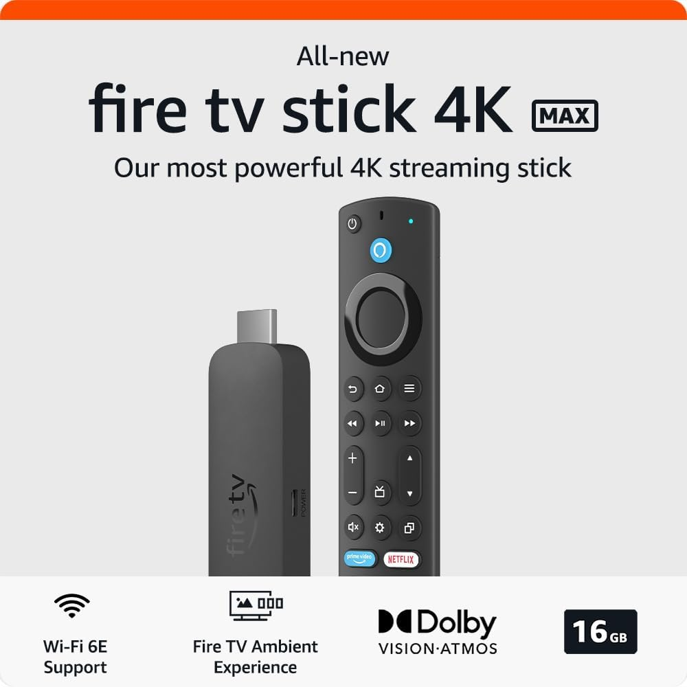 All-New Fire TV Stick 4K Max Streaming Device, Supports Wi-Fi 6E, Ambient Exper | eBay