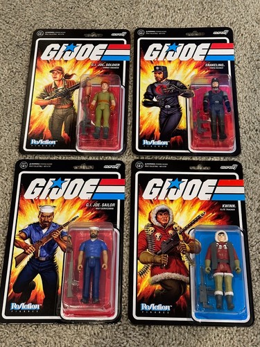 GI Joe Reaction Cobra lot x4 MOC Kwinn Snakeling Sailor Female soldier ...
