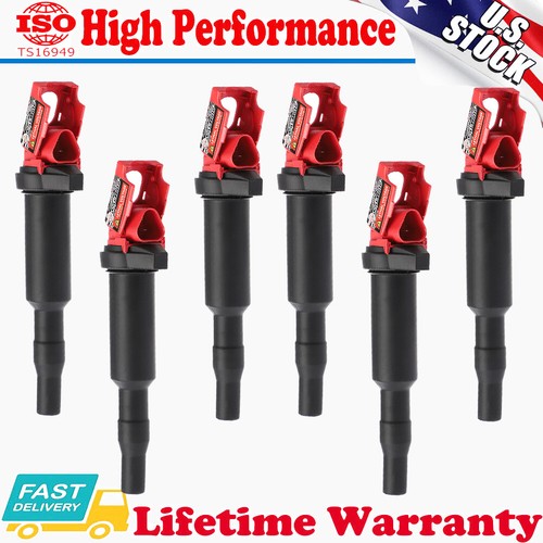 6 Pack Ignition Coils For Bosch 0221504470 BMW 325 328 330 335 525 528 ...