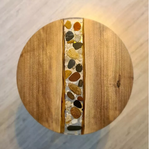 Made to Order Clear Epoxy Rock Shell Coffee Table Walnut epoxy ...