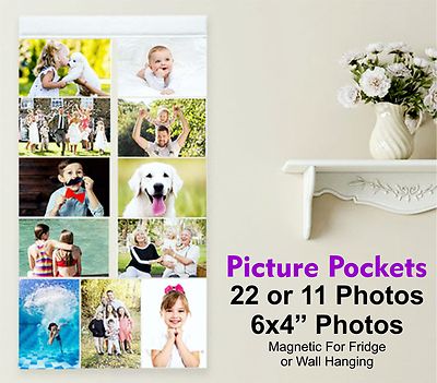 Picture Pockets Hanging Photo Gallery Display 11 Pockets Frame For ...