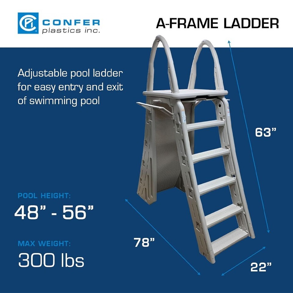 Confer Plastics 7200 Roll Guard A-Frame Above Ground Swimming Pool ...