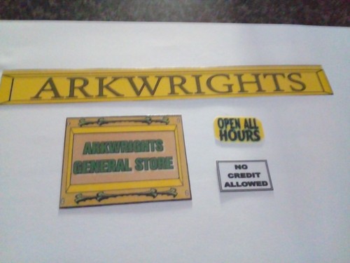 1/12 Scale: Arkwrights Shop Signs for Dollshouse Miniature Display | eBay