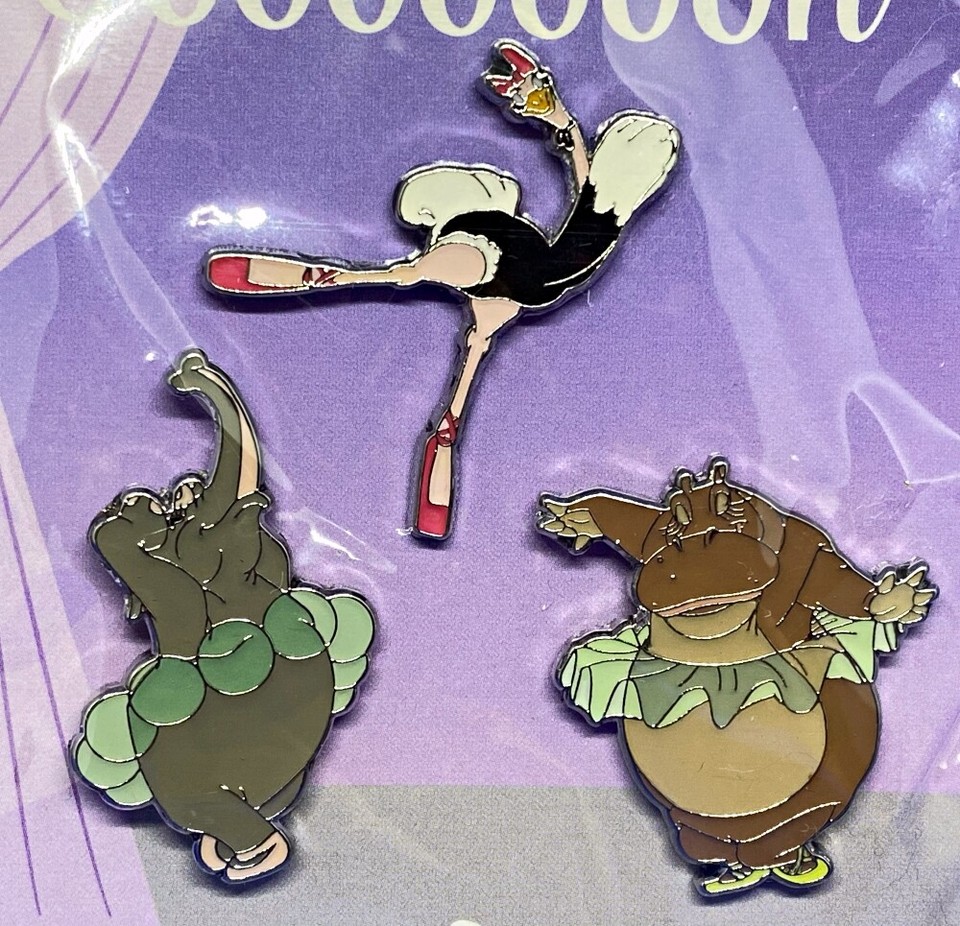 Disney Parks 3 pin set Oooooh We Fancy Fantasia dancers Hippo Elefant ...