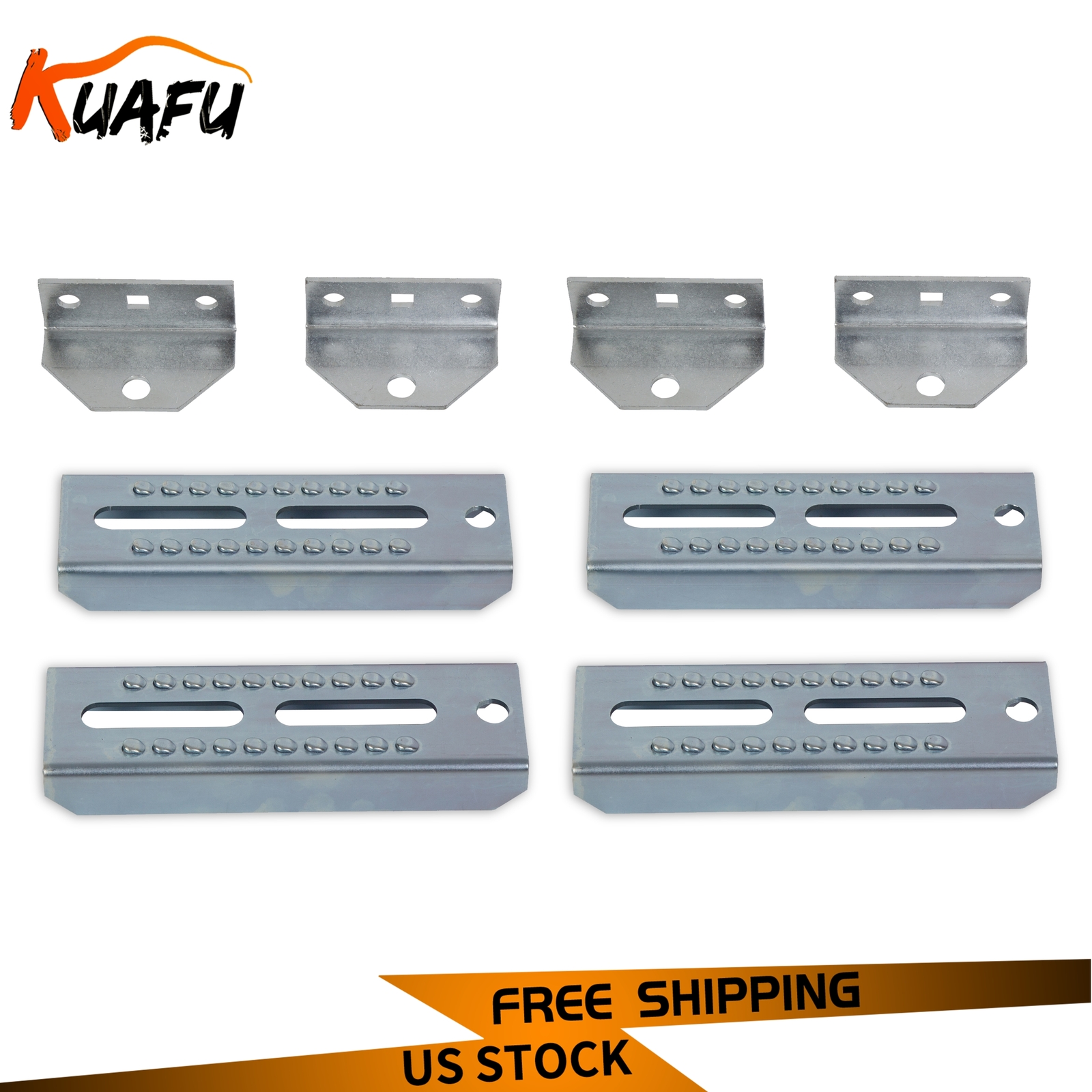 4PCS 8" Galvanized Adjustable Swivel Top Bunk Brackets Kit For 2x4 Boat ...