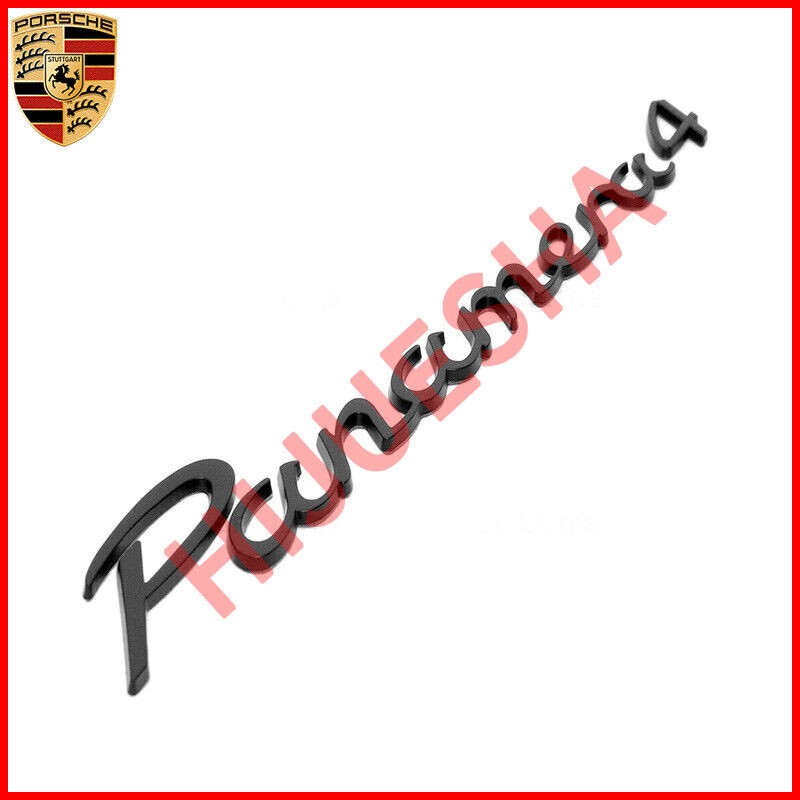 Matte Black Porsche Panamera 4 Letters Rear Badge Emblem Set Look Deck ...