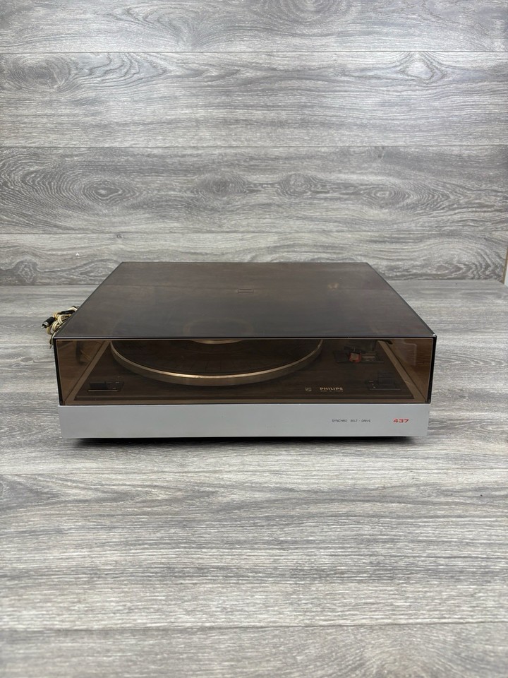 Vintage Philips 437 Turntable Synchro Belt Drive Record Player TESTED ...