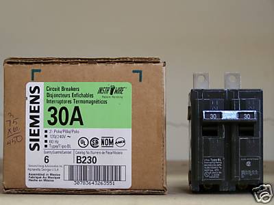 BRAND NEW ITE/Siemens B230 Type BL 2Poles 30Amps 120/240Volt Bolt-On ...