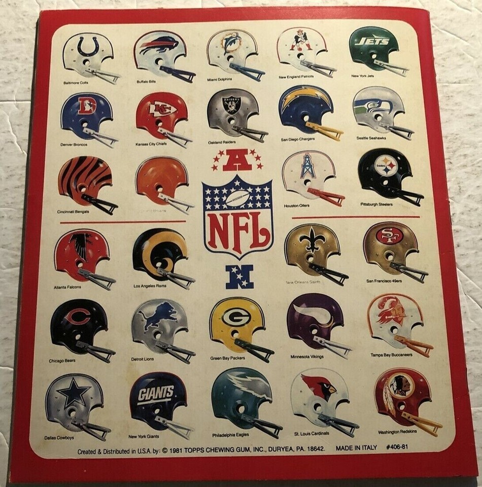 1981 Topps Football STICKER ALBUM Complete 262 Stamps Tony DORSETT ...