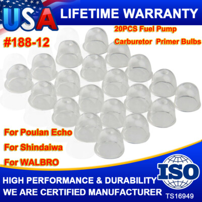 20X CLEAR GAS PRIMER BULB FOR WALBRO POULAN CRAFTSMAN WEED EATER 188 ...