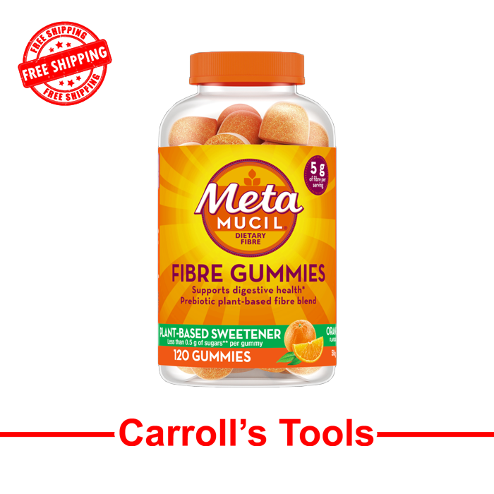 Metamucil Fibre Gummies 120 Pack - Orange Flavour Supports Digestive ...