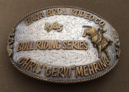 Historic Old Vintage 1985 BACA Bros Rodeo Bull Riding Mehring Trophy ...