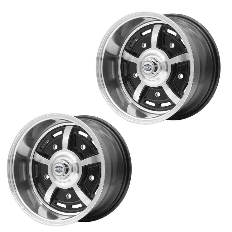 15" X 8" Vw Bug 5 Lug Black Empi Sprint Star Wheel Includes Cap-Valve ...