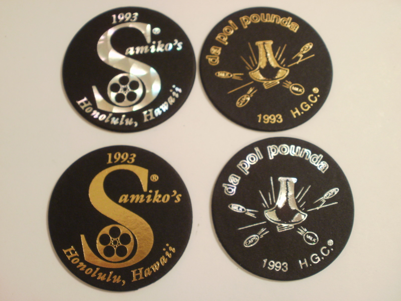 1993 HAWAII 4 POGS...SAMIKO'S HONOLULU AND DA POI POUNDA H.G.C. BLACK ...