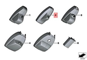Genuine BMW Hybrid X5 X6 E60 E61 E70 Set Of Covers Mirror Baseplate ...