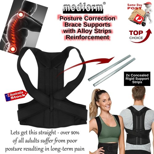 POSTURE ALIGNMENT CORRECTOR BRACE STRAP STOP SLOUCHING HUNCHING NECK ...