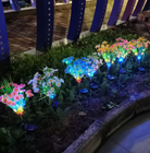Solar Garden Lights LED Flower Stake Lamp Outdoor Yard Waterproof Patio ...