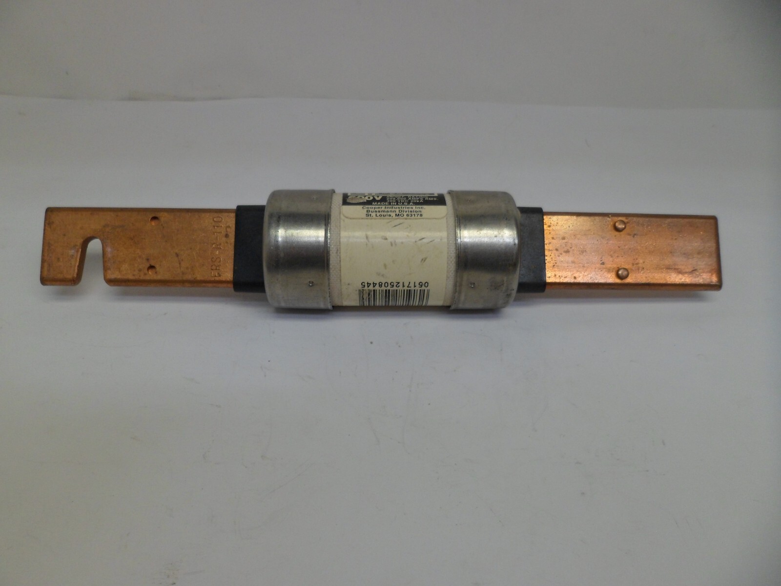 BUSSMANN FUSETRON FRS-R-110 TIME DELAY FUSE DUAL ELEMENT 110 AMP 600V N ...
